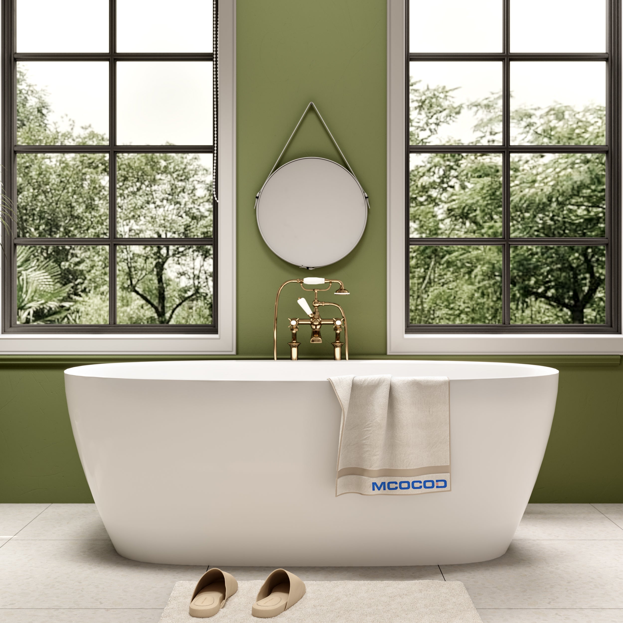 Our MCOCOD® Acrylic Soaking Freestanding Bathtub with Integrated ...